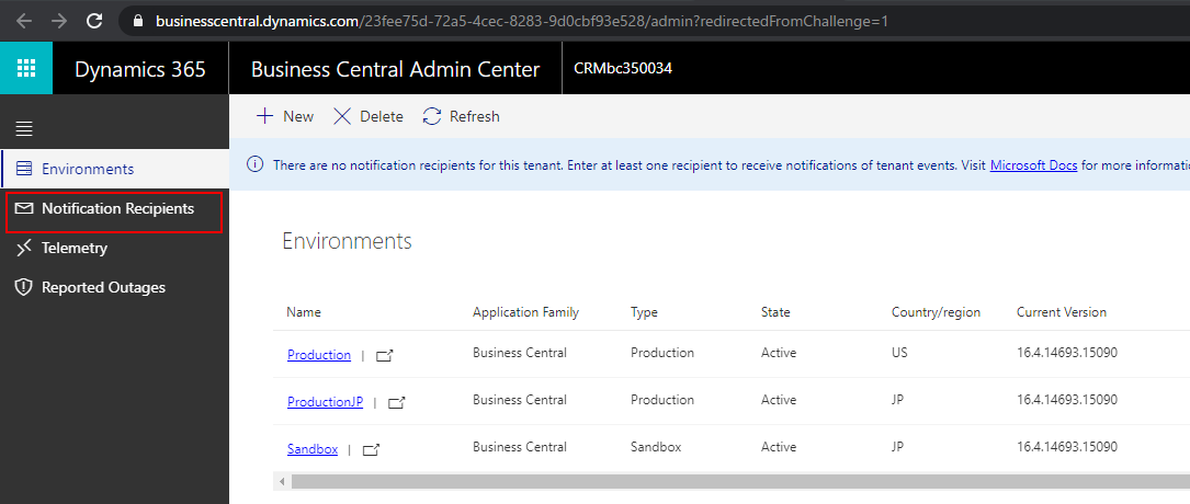 Dynamics 365 Business Central Admin Center (SaaSの管理センター)について | Dynamics ...