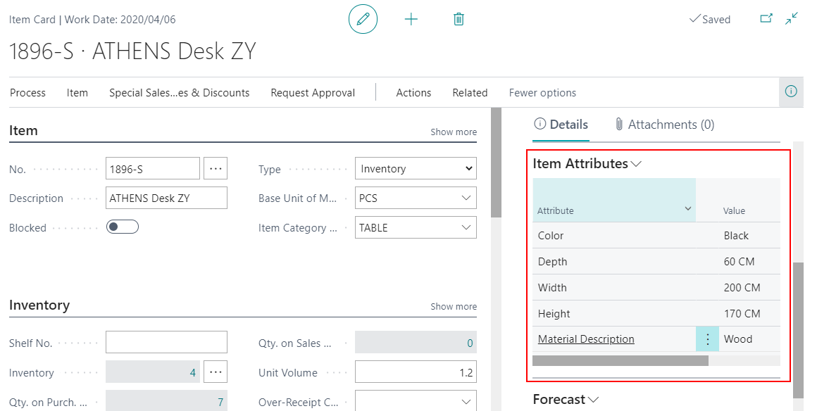 Dynamics 365 Business Central: Show Item Attributes on the page (For ...