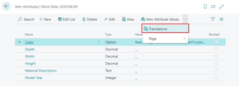 Dynamics 365 Business Central: Show Item Attributes on the page (For ...