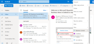 Outlook Integration with Microsoft Dynamics 365 Business Central ...