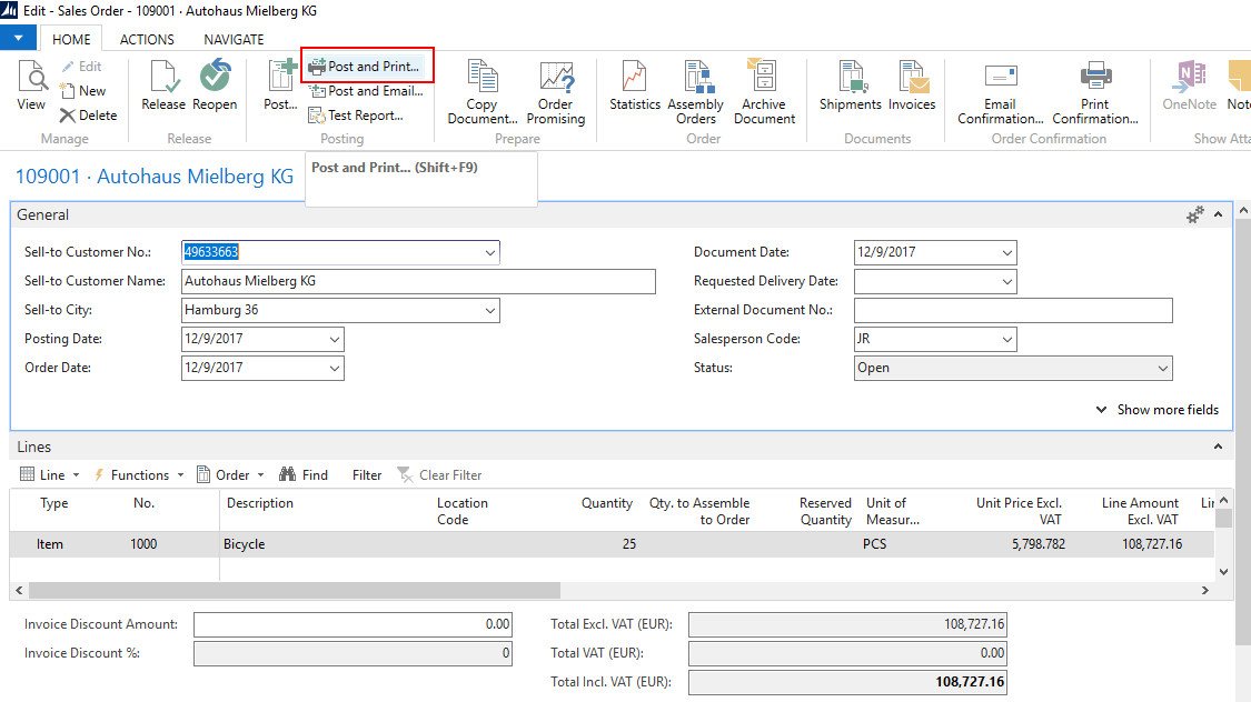 Dynamics 365 Business Central: Document Sending Profile (Post and Send ...
