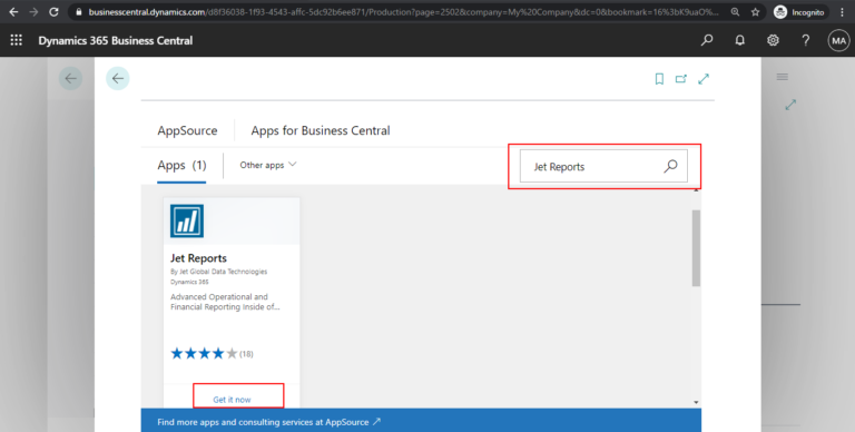 Jet Reports for Dynamics 365 Business Central Cloud | Dynamics 365 Lab