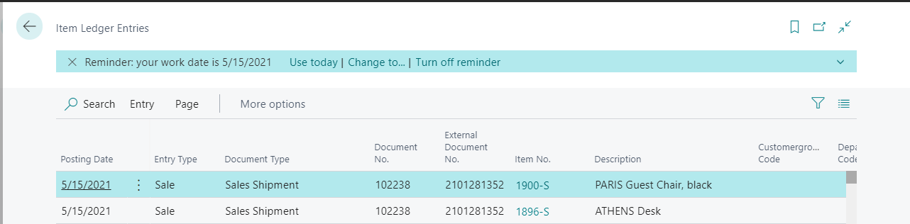 Dynamics 365 Business Central: How to keep “Description” in Item Ledger ...