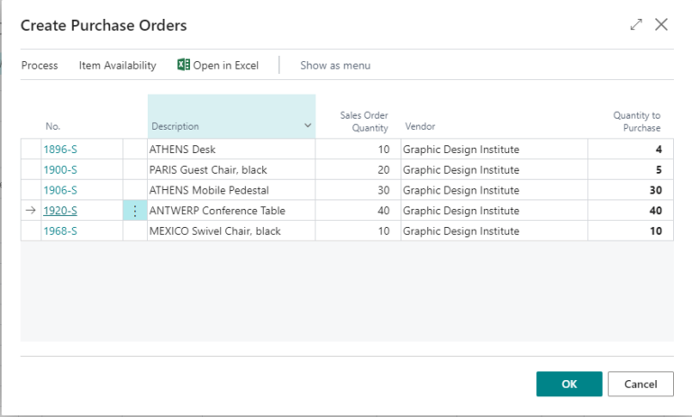 Dynamics 365 Business Central Mini tips: Quickly Create Purchase ...