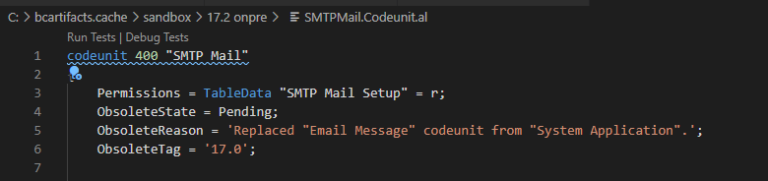 Dynamics 365 Business Central: Table ‘SMTP Mail Setup’ and Codeunit ‘SMTP Mail’ is marked for ...