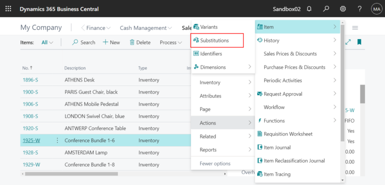 Dynamics 365 Business Central: Item Substitution | Dynamics 365 Lab
