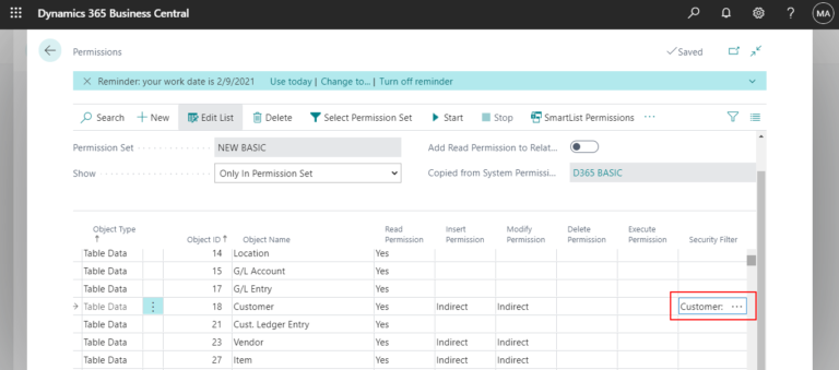 Dynamics 365 Business Central: Using Security Filters and ...