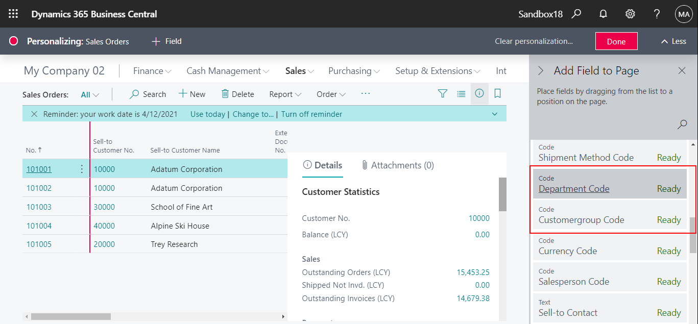 Dynamics 365 Business Central: How to add Dimensions to the page (Other ...