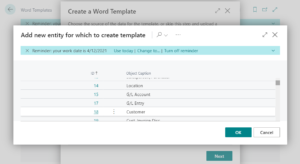 Dynamics 365 Business Central: Using Word Templates (Enablement of Word ...