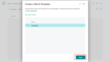Dynamics 365 Business Central: Using Word Templates (Enablement of Word ...