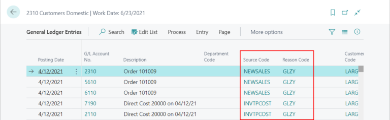 Dynamics 365 Business Central: Source Codes and Reason Codes for Audit ...