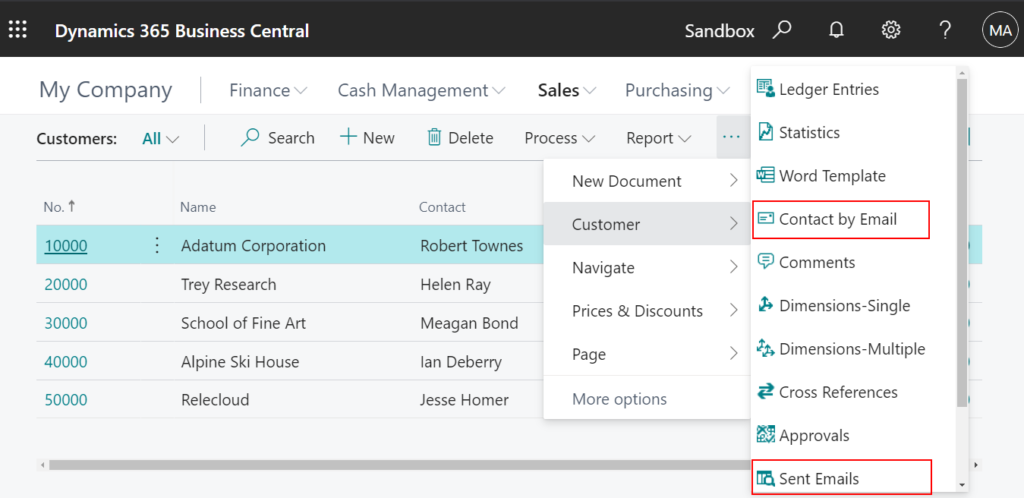 Dynamics 365 Business Central: Using Word Templates with Email ...