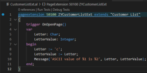 Dynamics 365 Business Central: How to get the next or previous letter ...