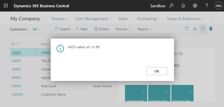 Dynamics 365 Business Central: How to get the next or previous letter ...