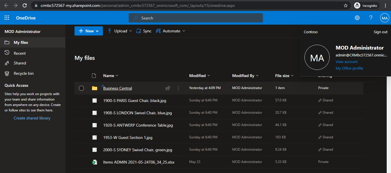 Implement your custom “Open in OneDrive” action in Dynamics 365 ...