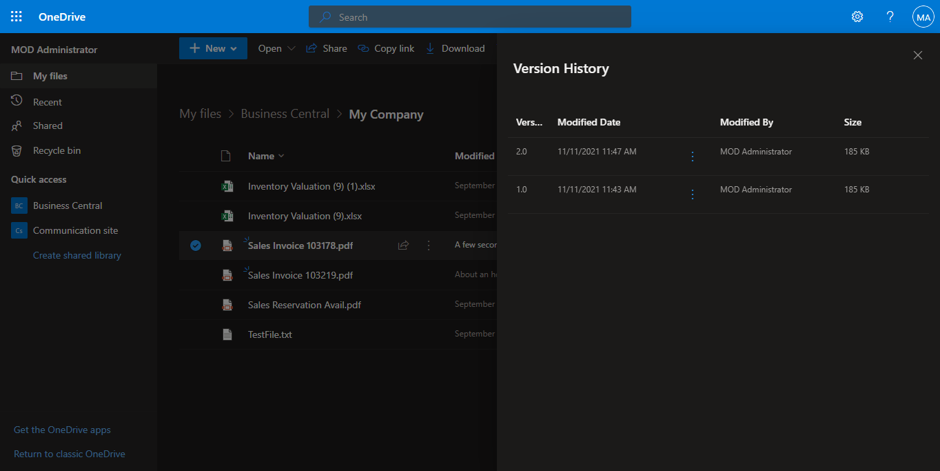 Implement your custom “Open in OneDrive” action in Dynamics 365 ...