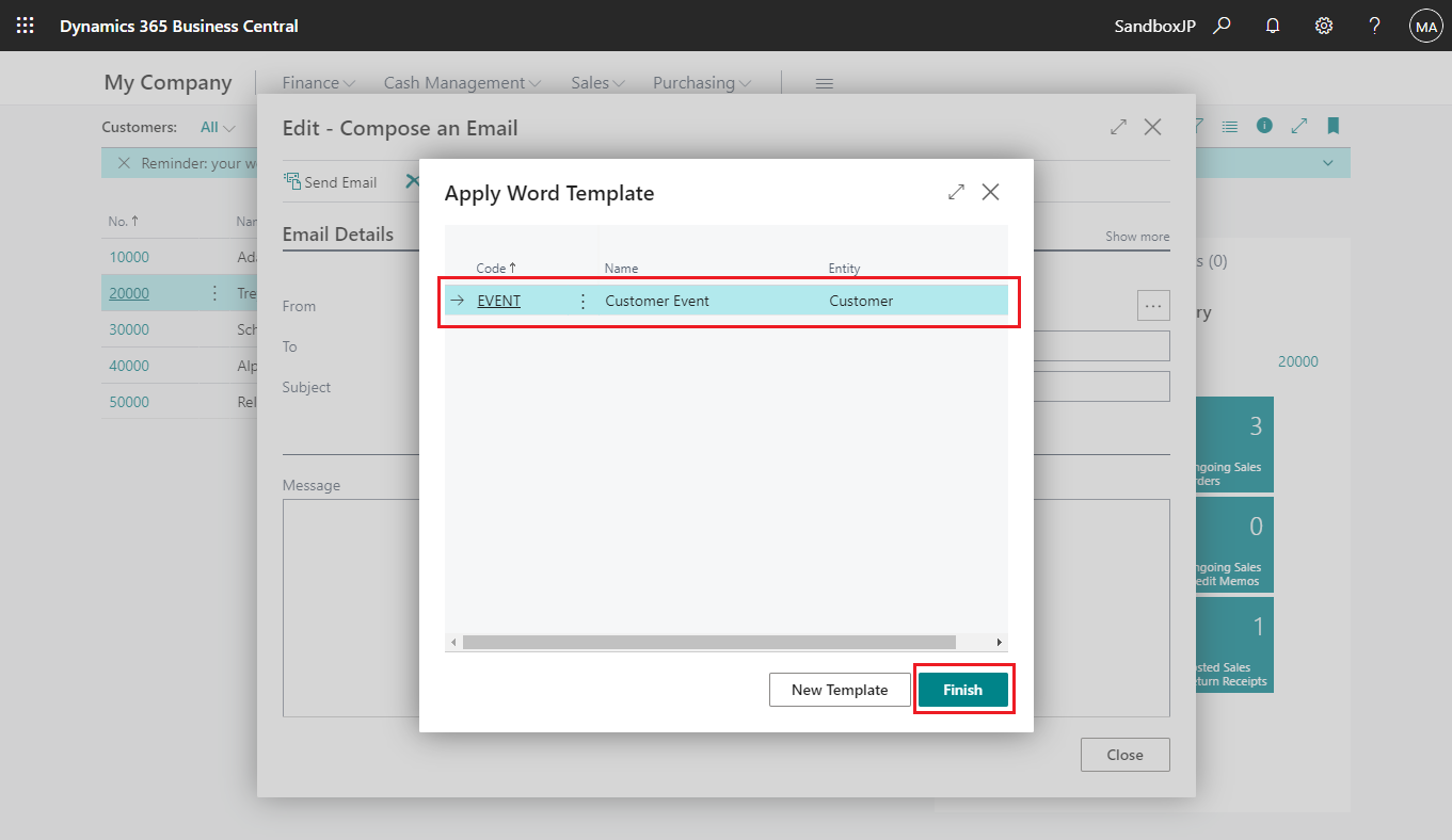 Dynamics 365 Business Central: Using Word Templates with Email ...