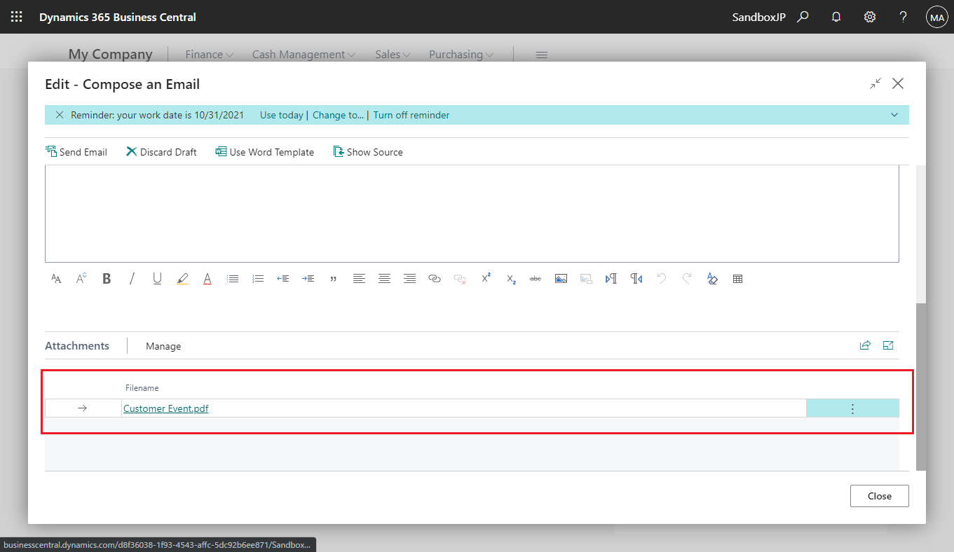 Dynamics 365 Business Central: Using Word Templates with Email ...