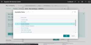 Dynamics 365 Business Central: How to define default Role Center ...