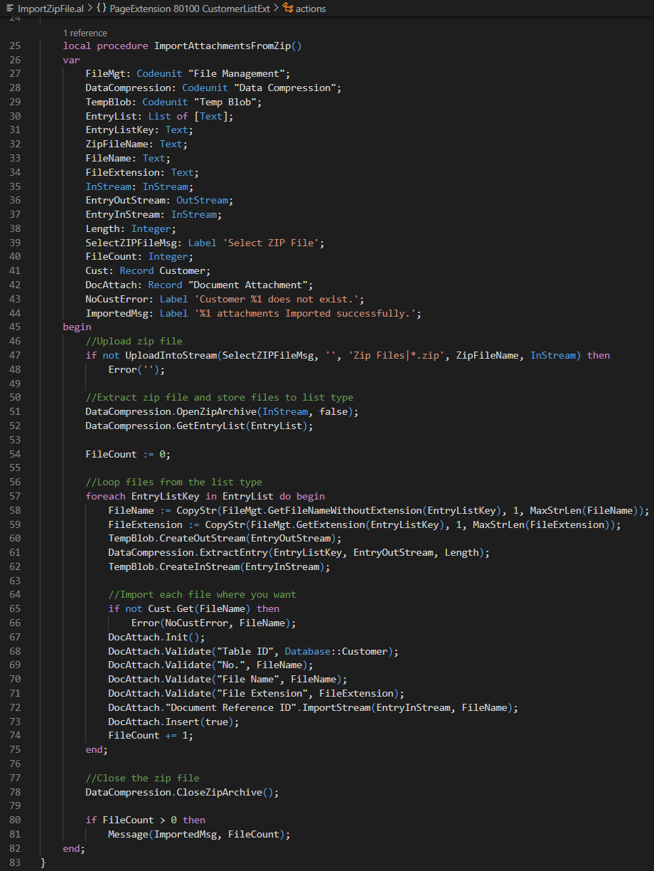 Dynamics 365 Business Central: How to import files from a zip file ...