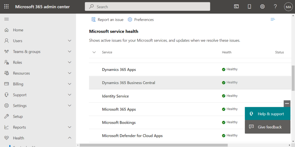 Dynamics 365 Business Central: View the health status and subscribe to ...