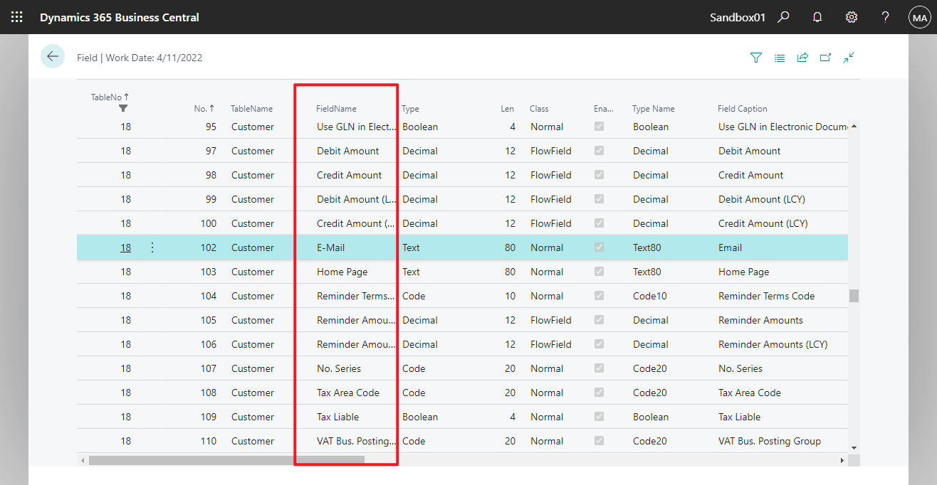 Dynamics 365 Business Central: How to find field value by its text name (FieldName) – (Using ...