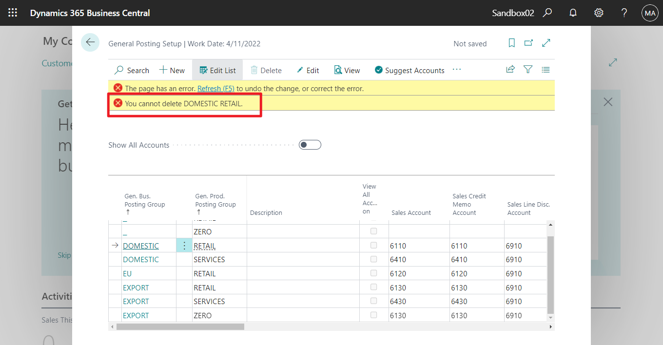 Business Central 2022 wave 1 (BC20) new features: Block Posting Setup ...