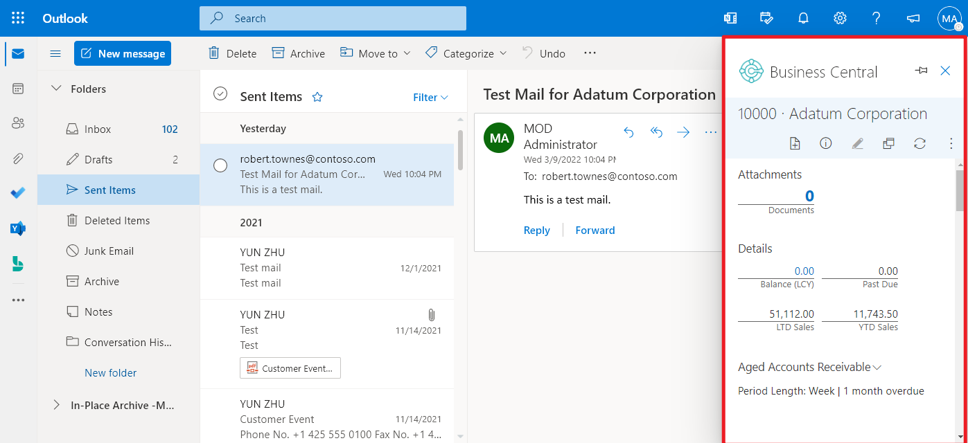 Business Central 2022 wave 1 (BC20) new features: Add email attachments ...