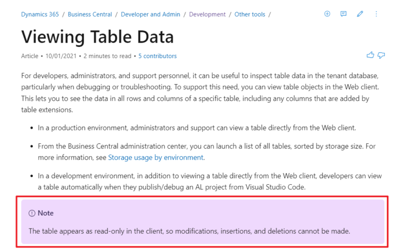 Dynamics 365 Business Central: Insert/Modify/Delete table data directly ...
