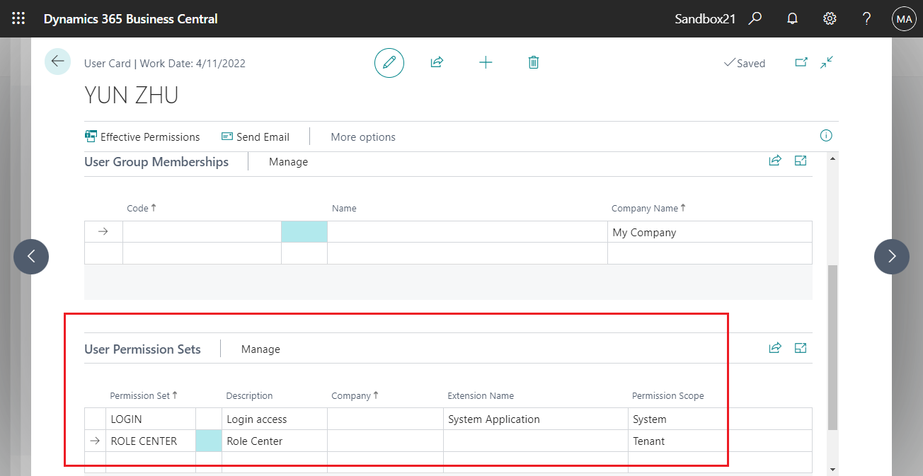 Dynamics 365 Business Central: LOGIN Permission Set (Minimal permission ...