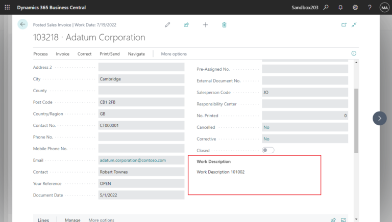 Dynamics 365 Business Central: How to export Work Description (Blob) in ...
