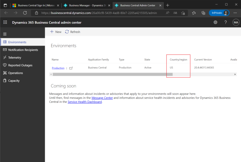 How to access Dynamics 365 Business Central admin center from the URL ...