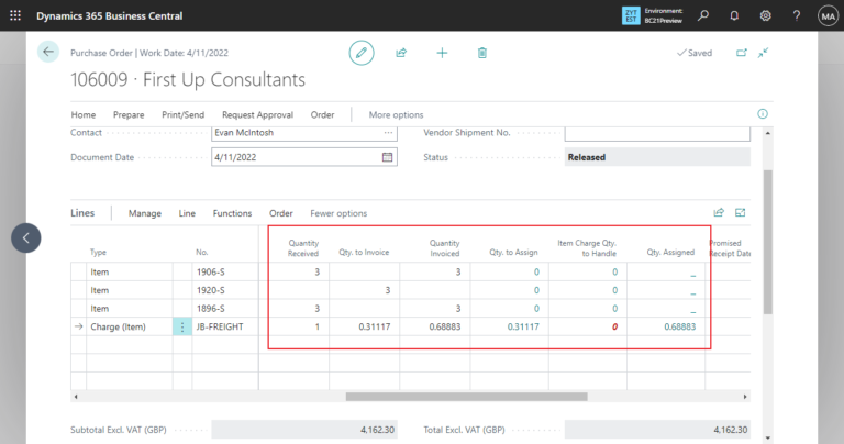 Business Central 2022 wave 2 (BC21) new features: Post item charges for ...