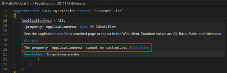 Business Central 2022 wave 2 (BC21) new features: ApplicationArea on fields defaults to page ...