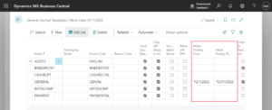 Dynamics 365 Business Central: How to use “Allow Posting From” and ...