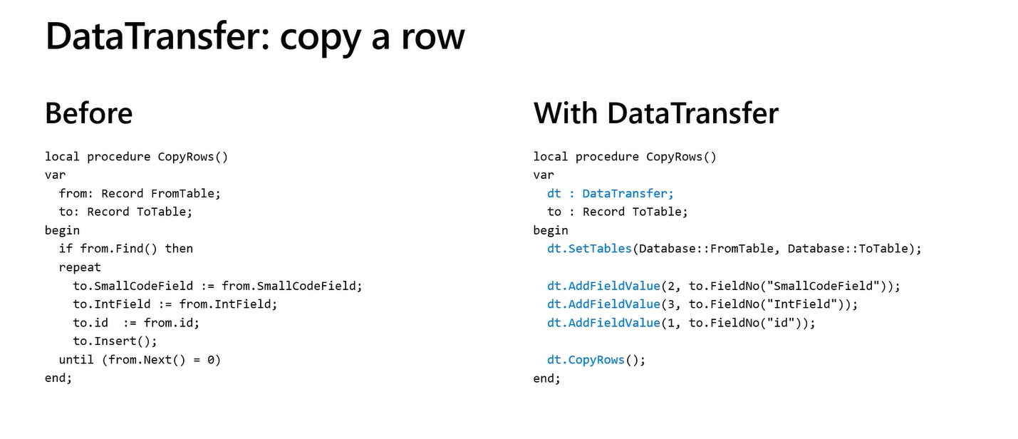 Business Central 2022 wave 2 (BC21) new features: Developers can write faster upgrade code (New ...