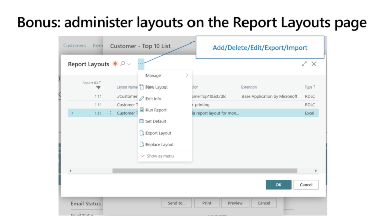 Business Central 2022 wave 2 (BC21) new features: Choose the report ...