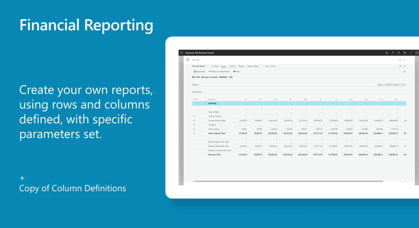 Business Central 2022 wave 2 (BC21) new features: Financial reporting ...
