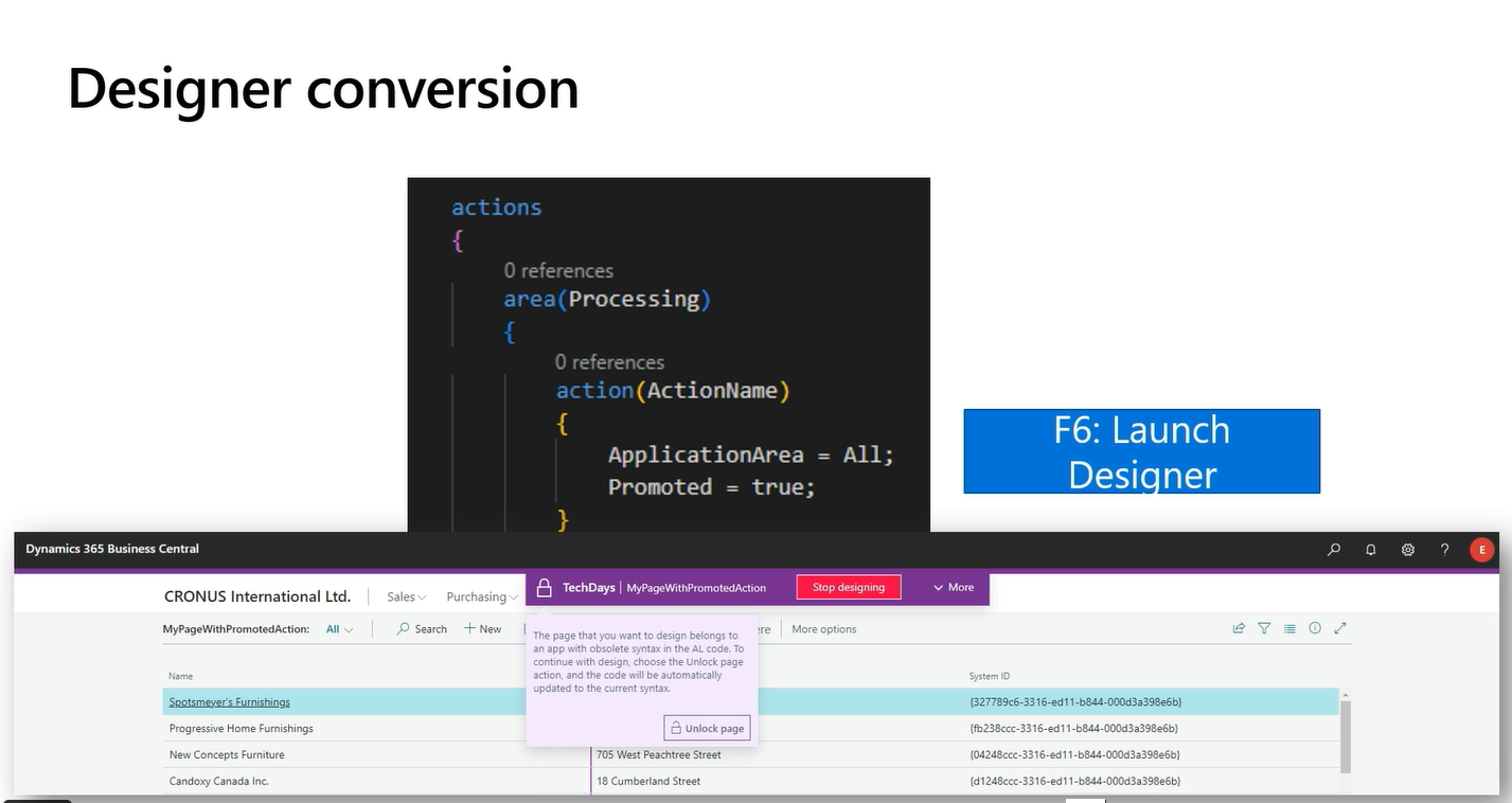 Dynamics 365 Business Central: Pull designer changes into VS Code (F6 ...