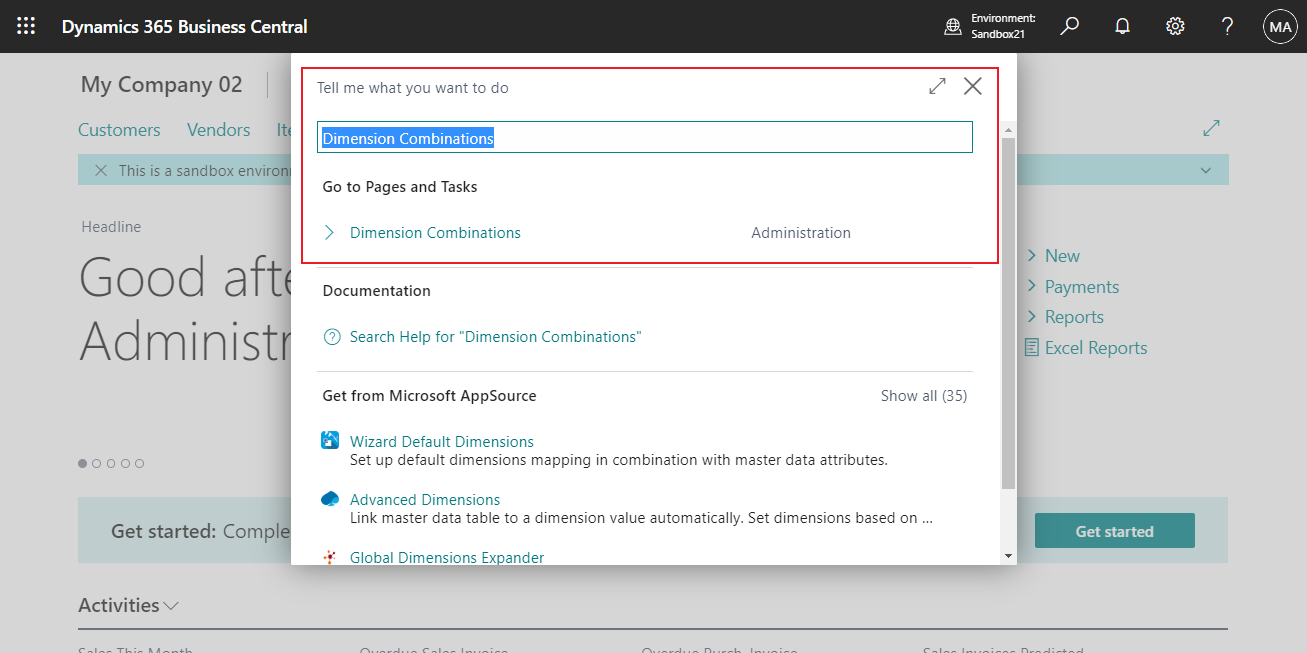 Dynamics 365 Business Central: How to import Dimension Combinations ...
