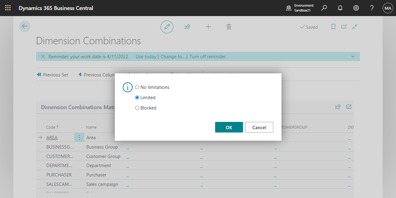 Dynamics 365 Business Central: How to import Dimension Combinations ...