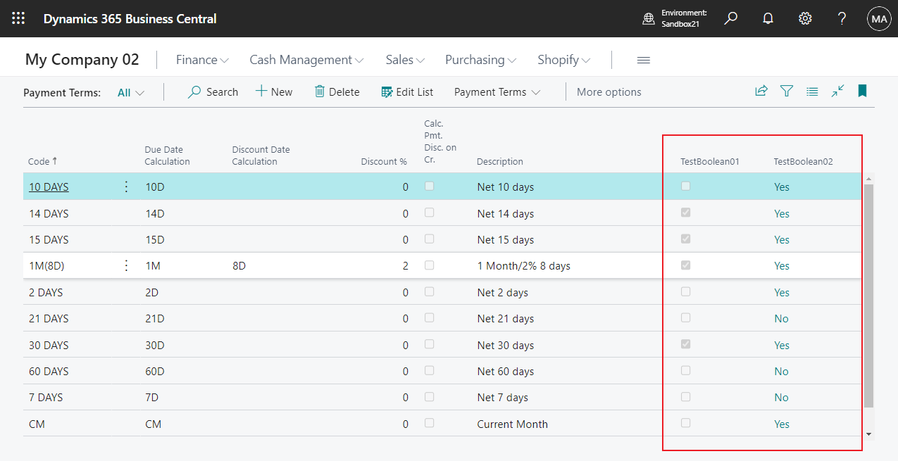 Dynamics 365 Business Central: Boolean field on the list page (A ...