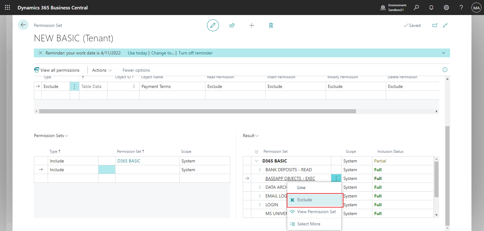 Dynamics 365 Business Central: Permission Exclusion (Exclude in ...