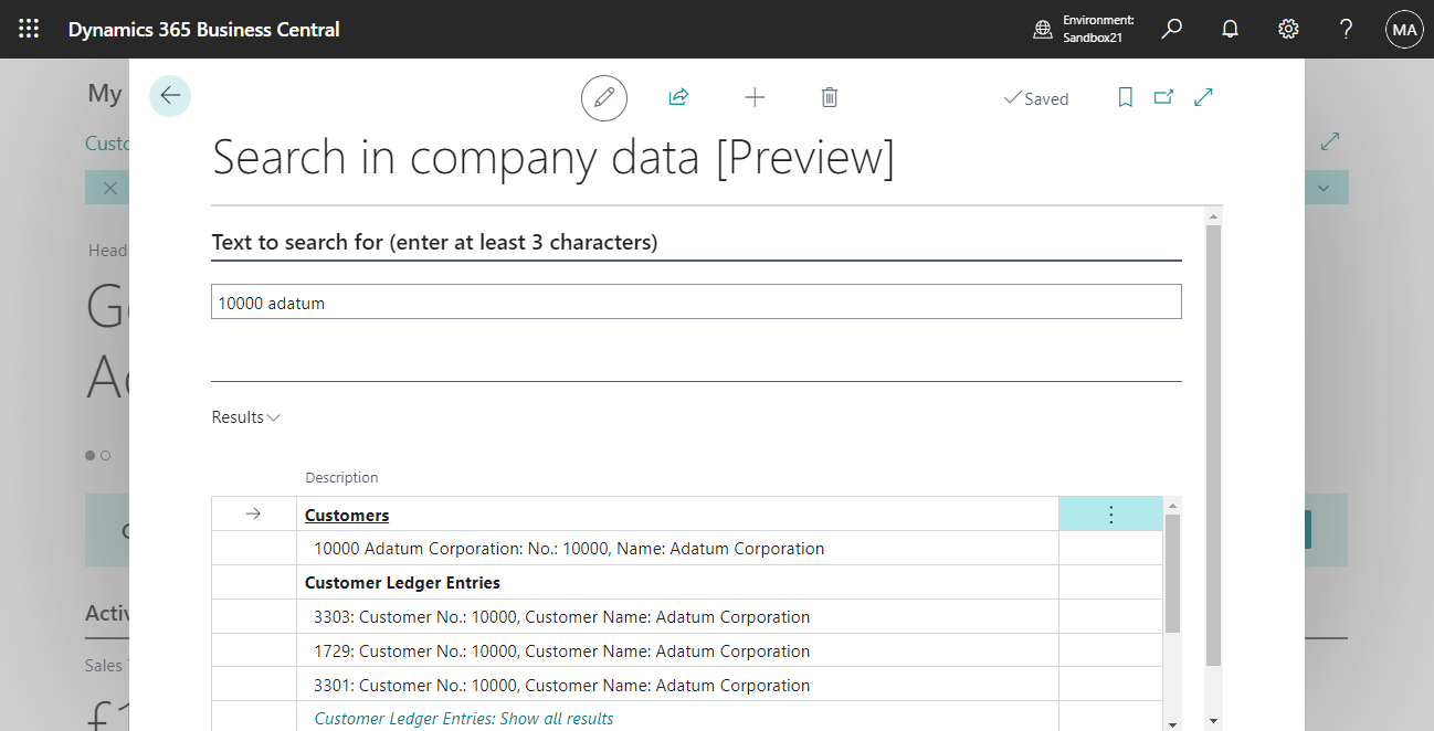 Dynamics 365 Business Central: Search for Specific Data (Search in ...