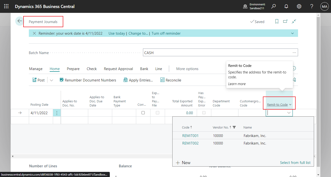 Business Central 2022 wave 2 (BC21) new features: Multiple Remit ...