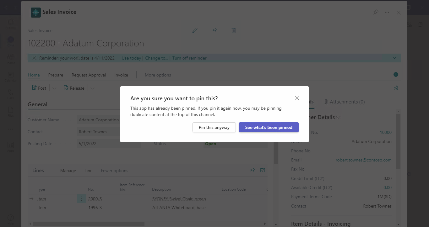 Business Central 2022 wave 2 (BC21) new features: Embed Business ...