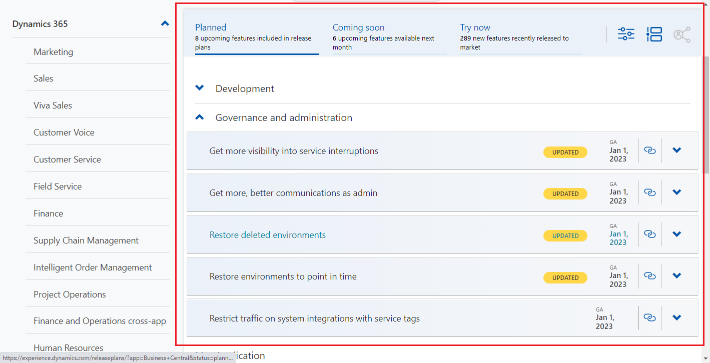 Dynamics 365 and Microsoft Power Platform Release planner (Tracking new ...