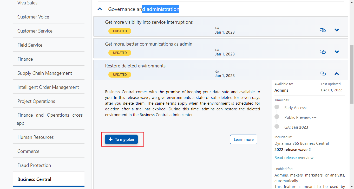 Dynamics 365 and Microsoft Power Platform Release planner (Tracking new ...