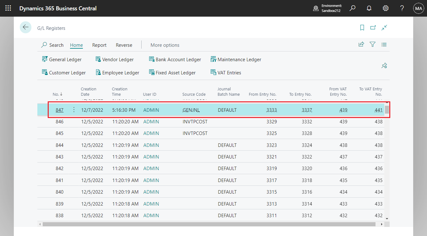 Dynamics 365 Business Central: How to print posted general journals (Re-print general journals ...