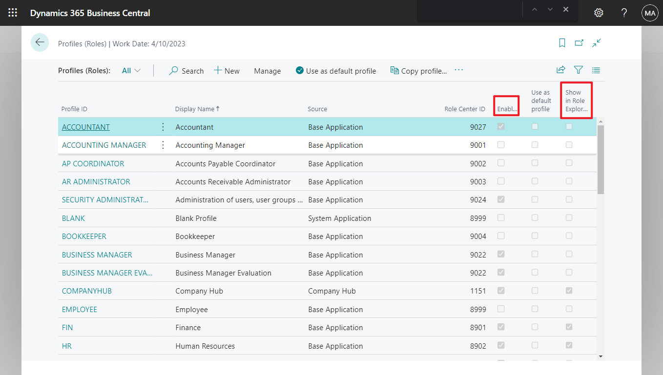 Dynamics 365 Business Central: How to find out available Roles/Profiles ...